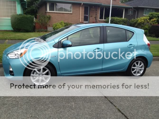 It's FINALLY arrived! My Prius C4 in Summer Rain Metallic! | PriusChat